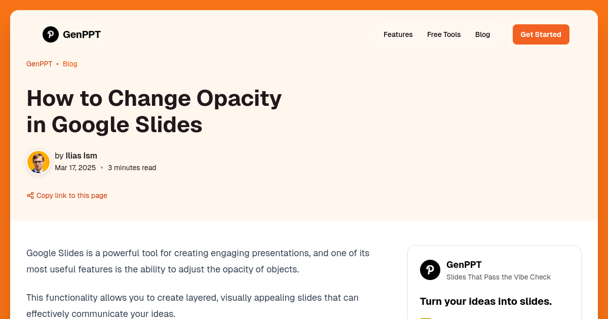 How to Change Opacity in Google Slides: Complete Guide